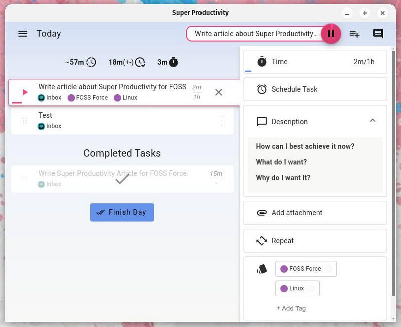 Super Productivity: Open Source Project Manager That Does It All - FOSS Force