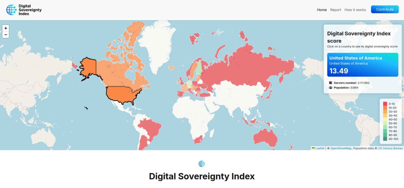 Your Country’s Digital Sovereignty Index Score — and Why It Matters